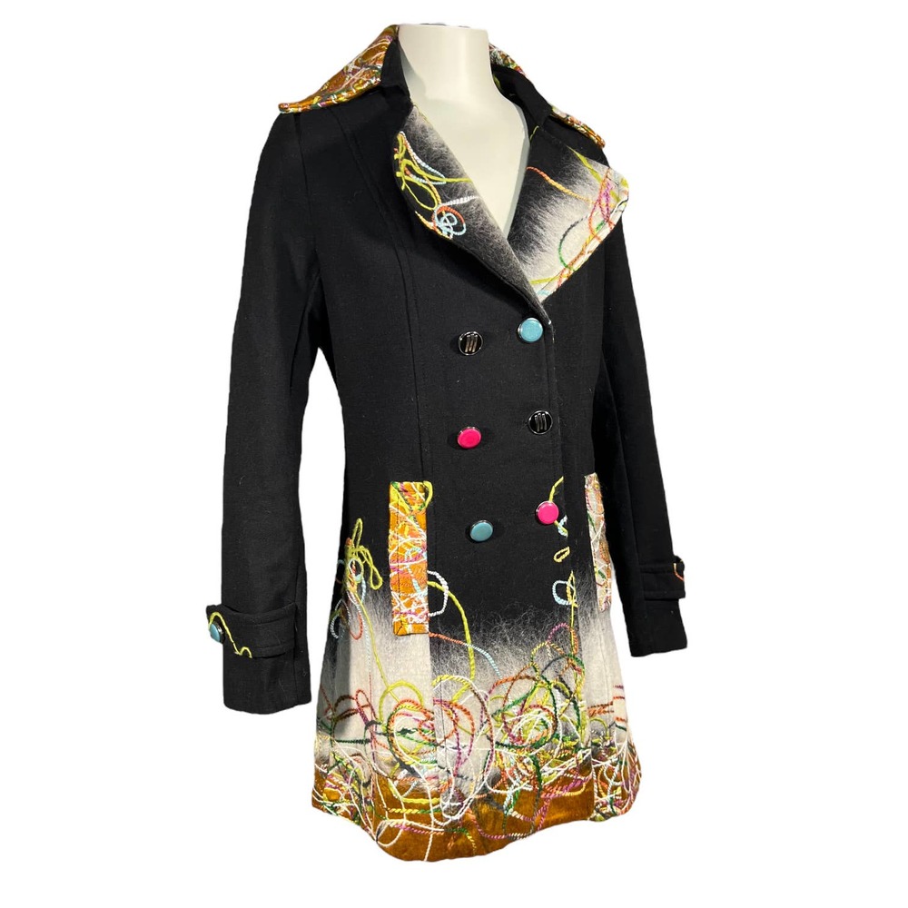 Dislay Paris (M) Doodle Coat Black & Multicolor - Gem